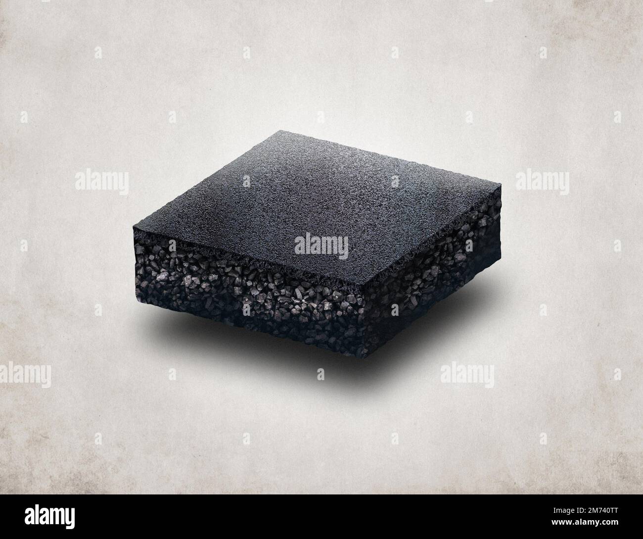 Realistic slice concrete surface, cross section. Isolated illustration ...