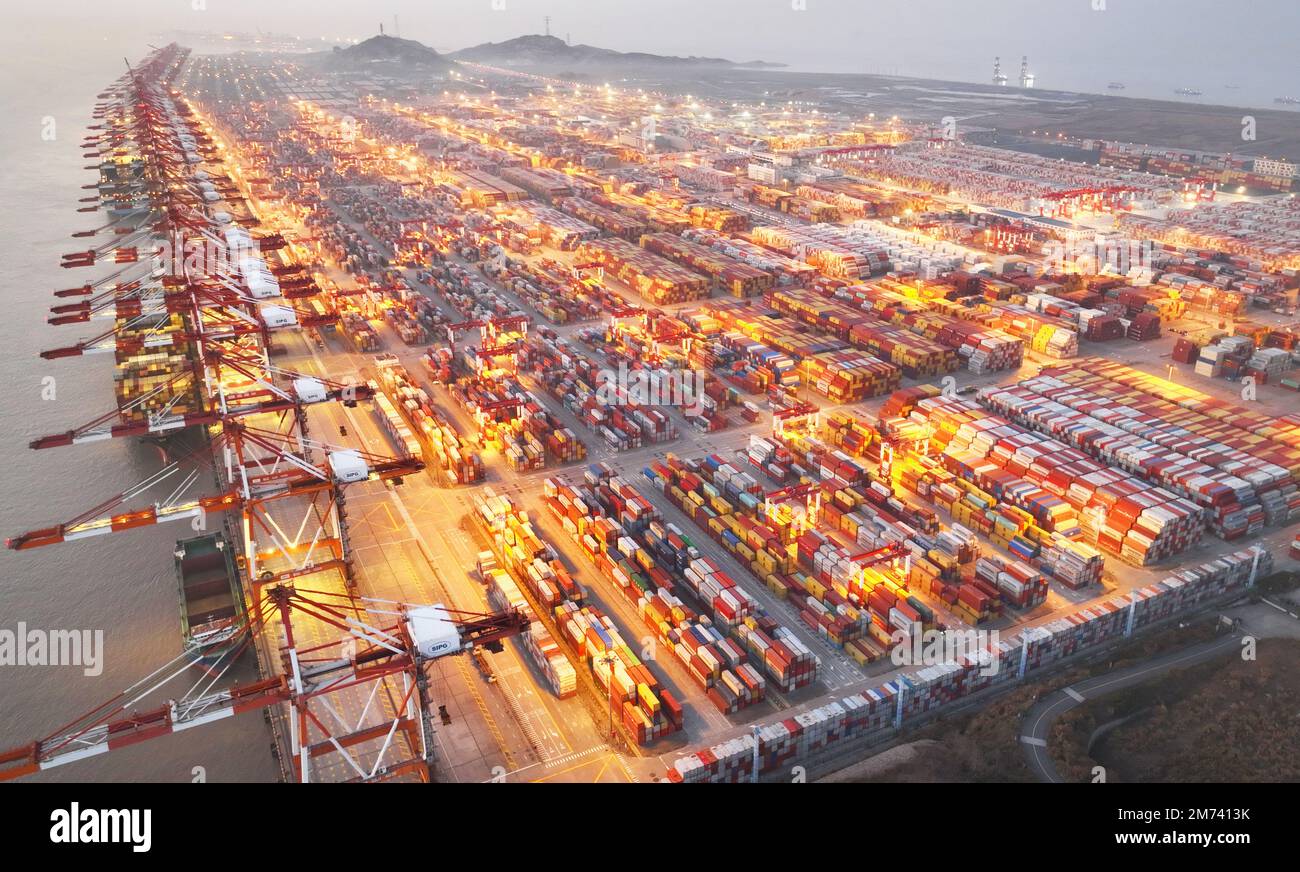 SHANGHAI, CHINA - JANUARY 7, 2023 - Aerial photo taken on Jan. 7, 2023 shows the orderly ...