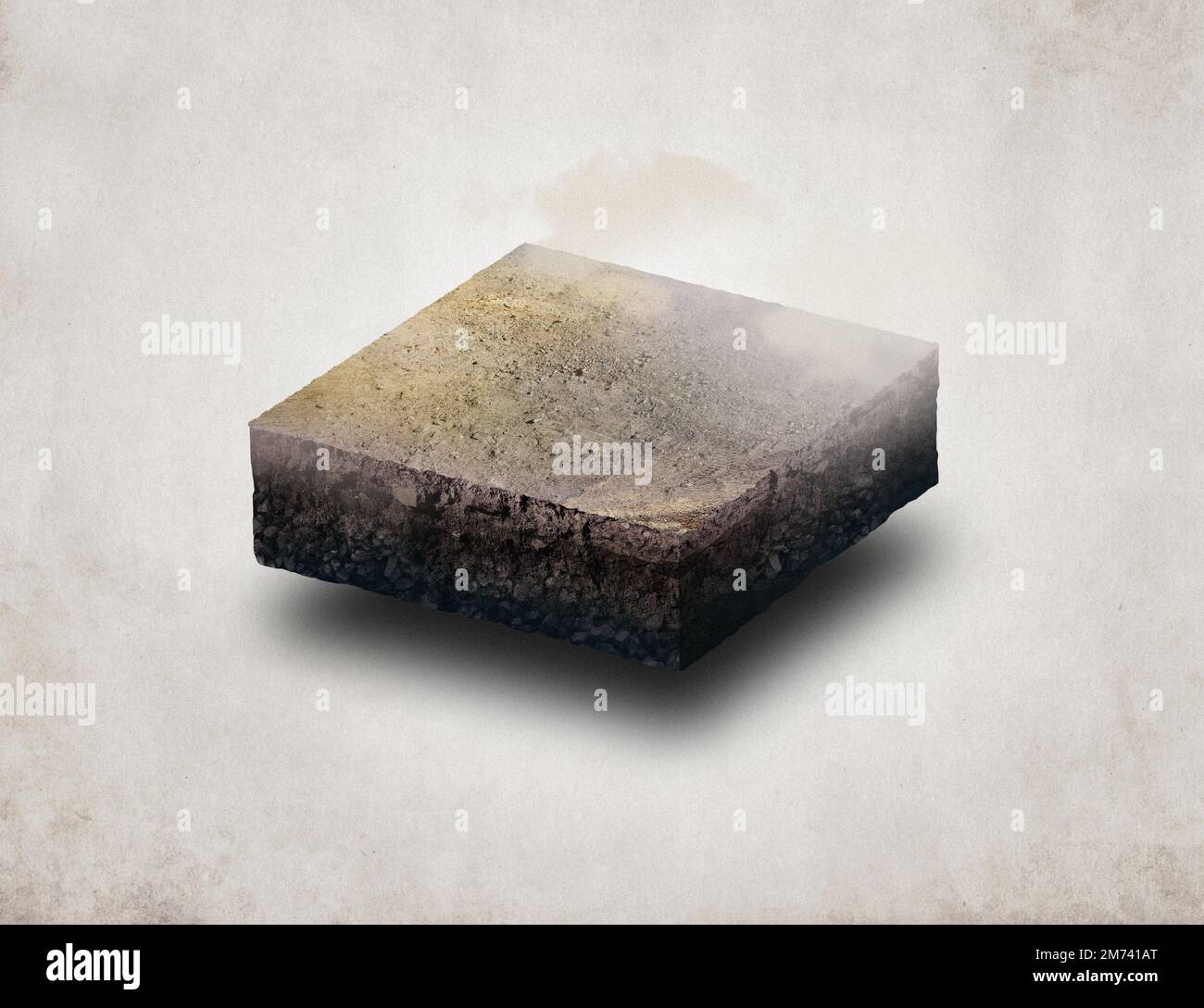 Soil layers. Cross section soil layers. 3D illustration isolated on ... Soil layers. Cross section soil layers. 3D illustration isolated on ...
