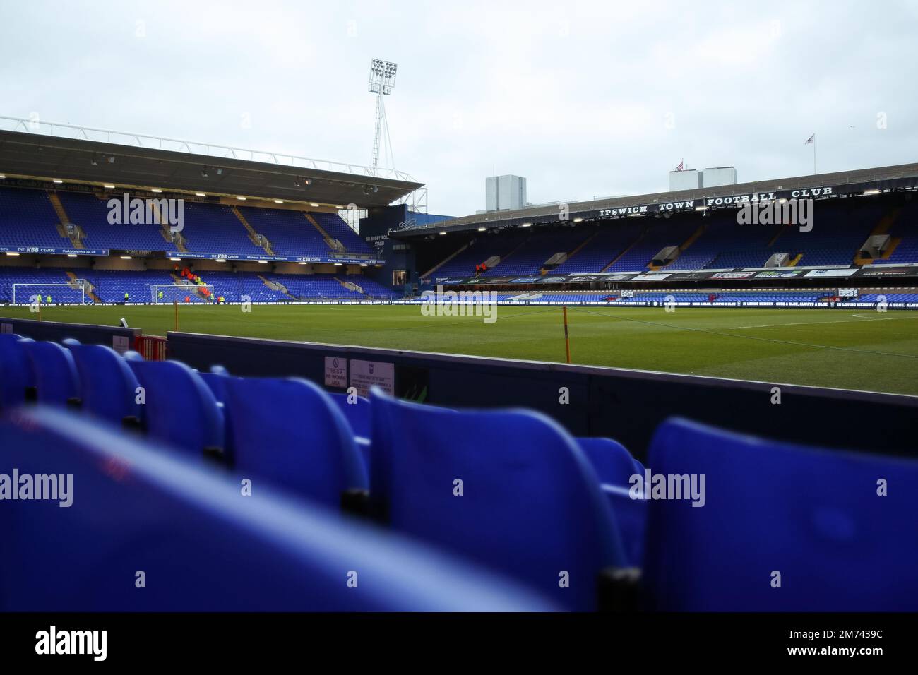 A general view of Portman Road before the Emirates FA Cup third round ...
