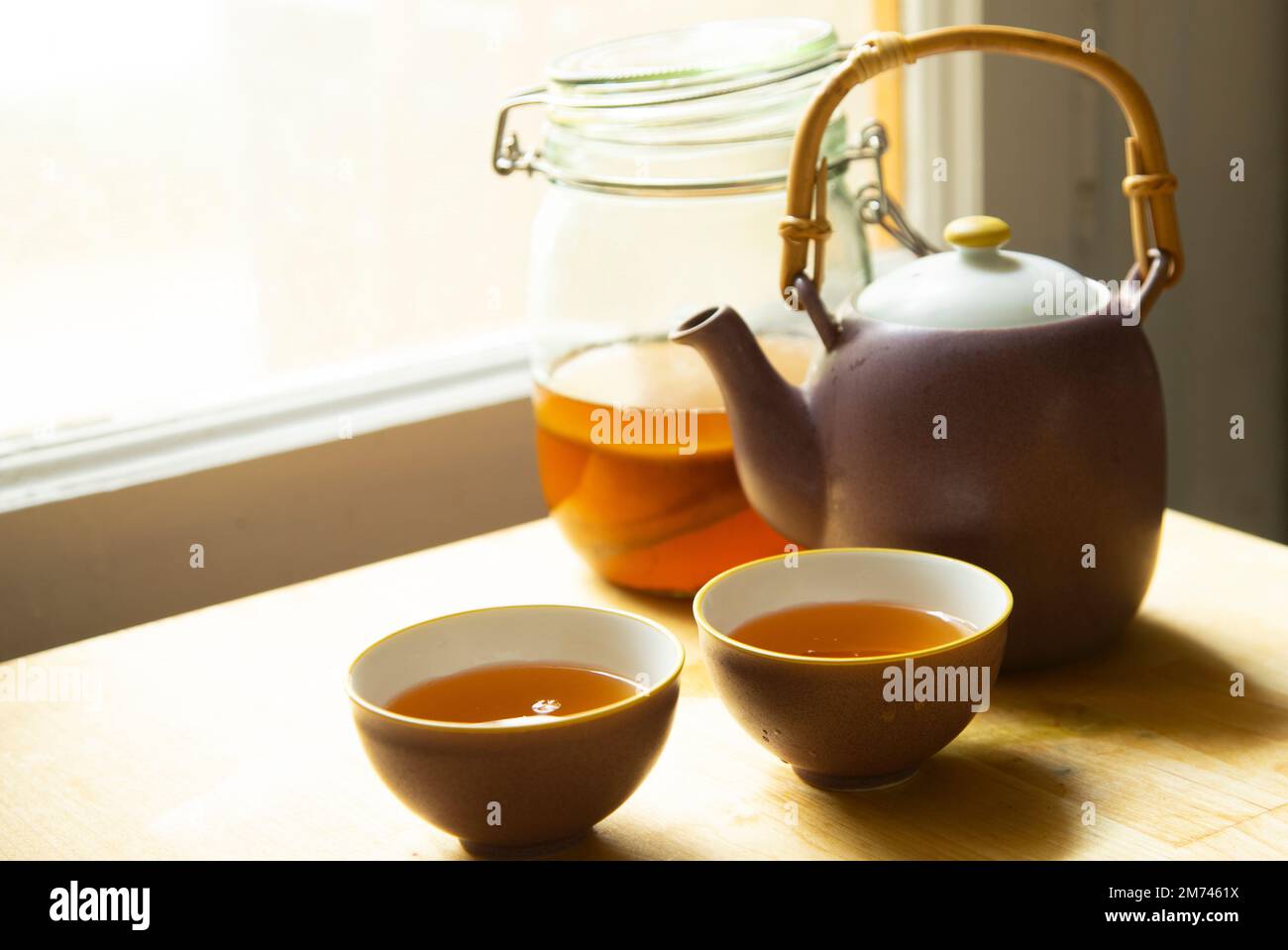 Kombucha tea. It is a sweetened, slightly effervescent, fermented black ...