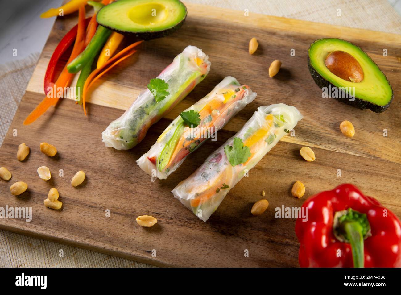 Vietnamese nem stuffed with vegetables. Chả giò, also known as nem rán ...
