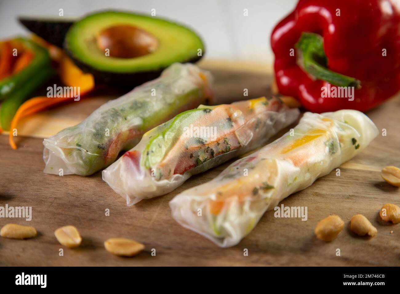 Vietnamese nem stuffed with vegetables. Chả giò, also known as nem rán ...