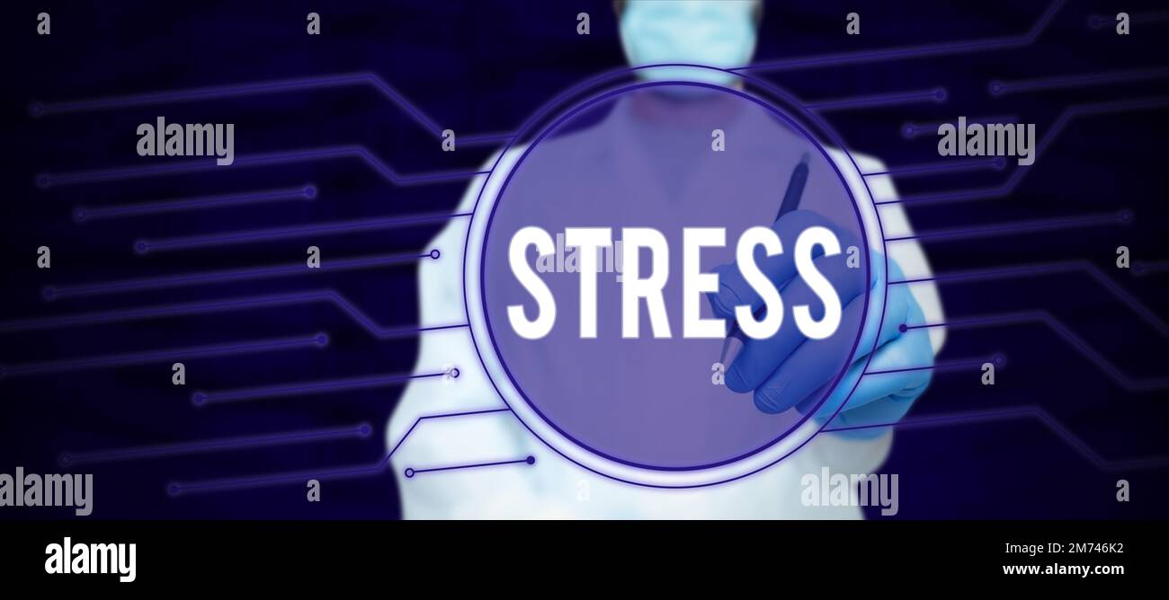 Handwriting text Stress. Internet Concept a physical chemical or ...