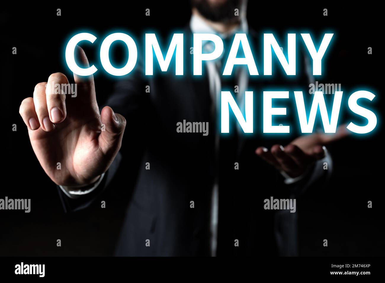 Sign displaying Company News. Word for Latest Information and happening ...