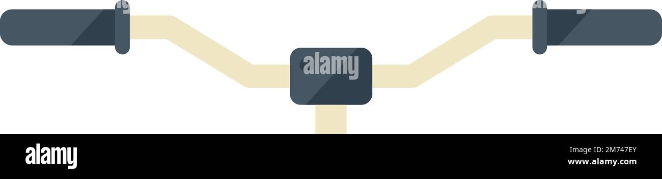 Bike handle bars icon flat vector. Repair fix. Workshop service ...