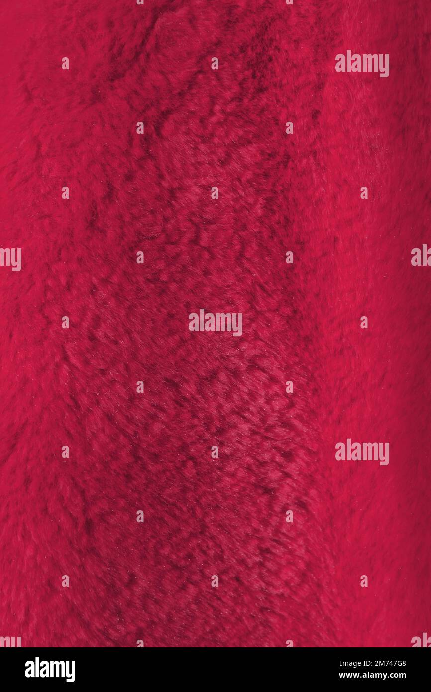 Red vertical background of plush fabric, Viva Magenta color Stock Photo ...