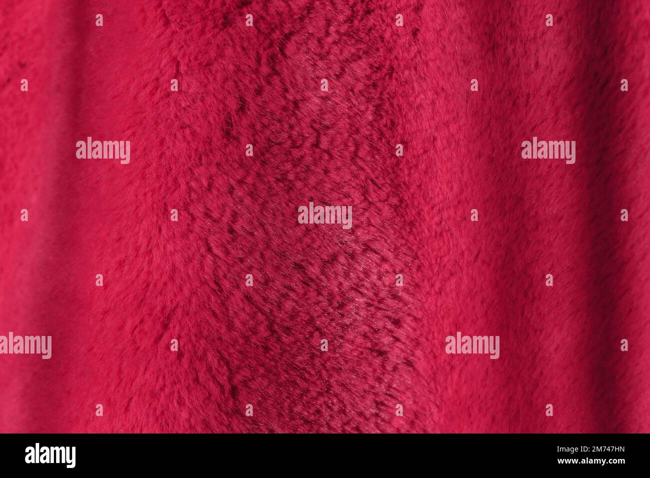 Red background of plush fabric, Viva Magenta color Stock Photo - Alamy