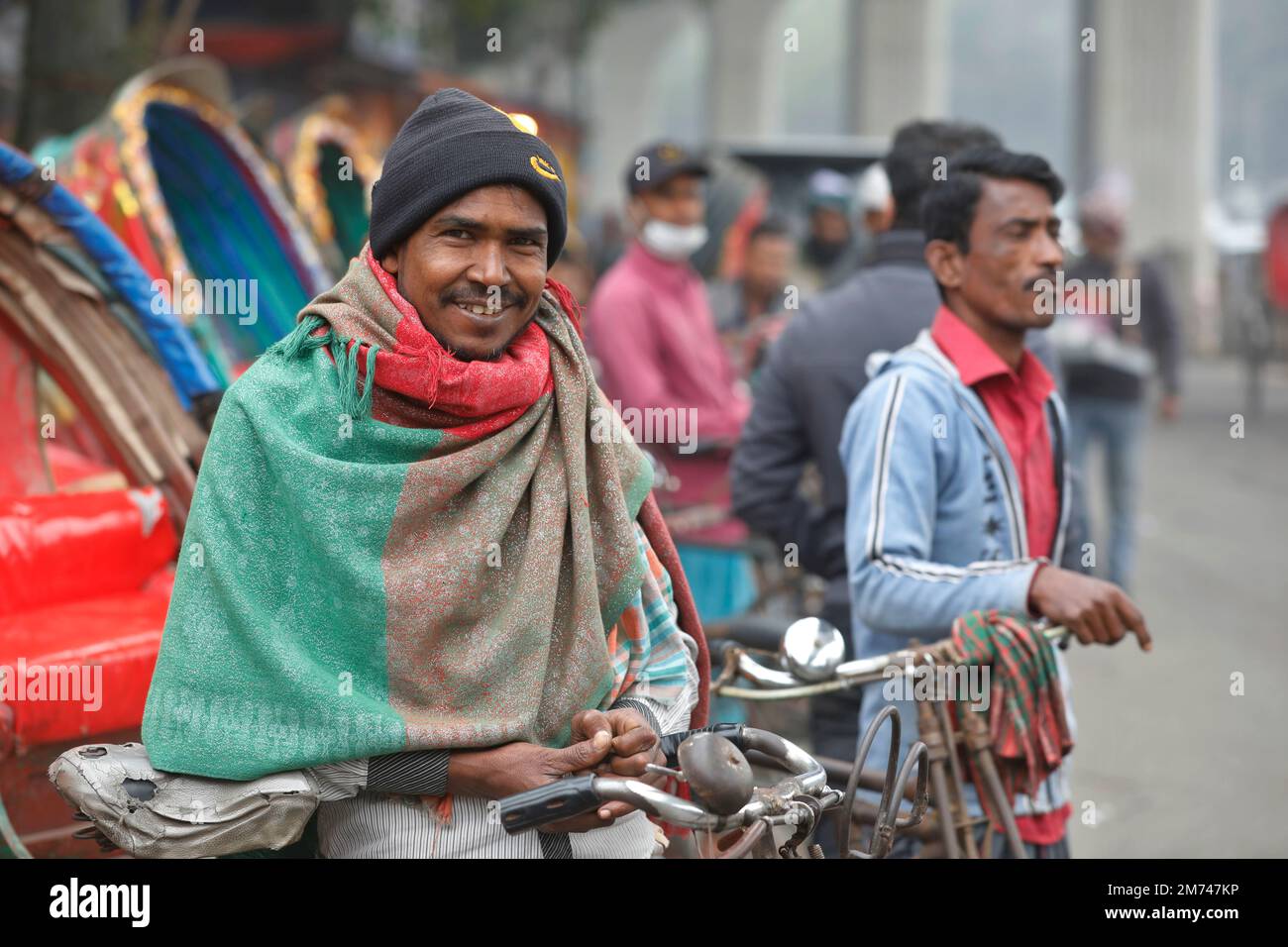 Dhaka, Bangladesh - January 07, 2023: As a mild cold wave sweeps across ...