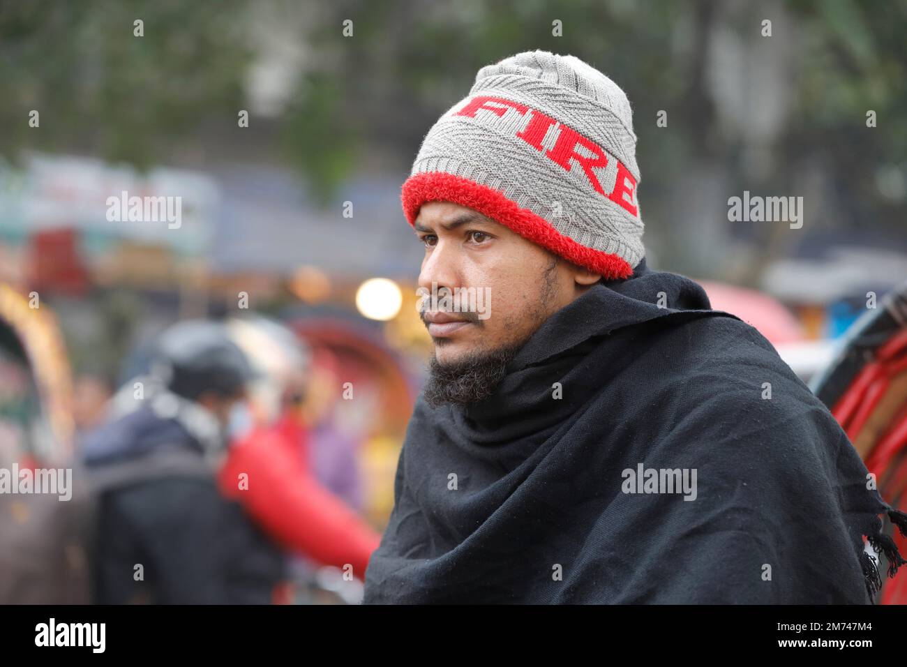 Dhaka, Bangladesh - January 07, 2023: As a mild cold wave sweeps across ...