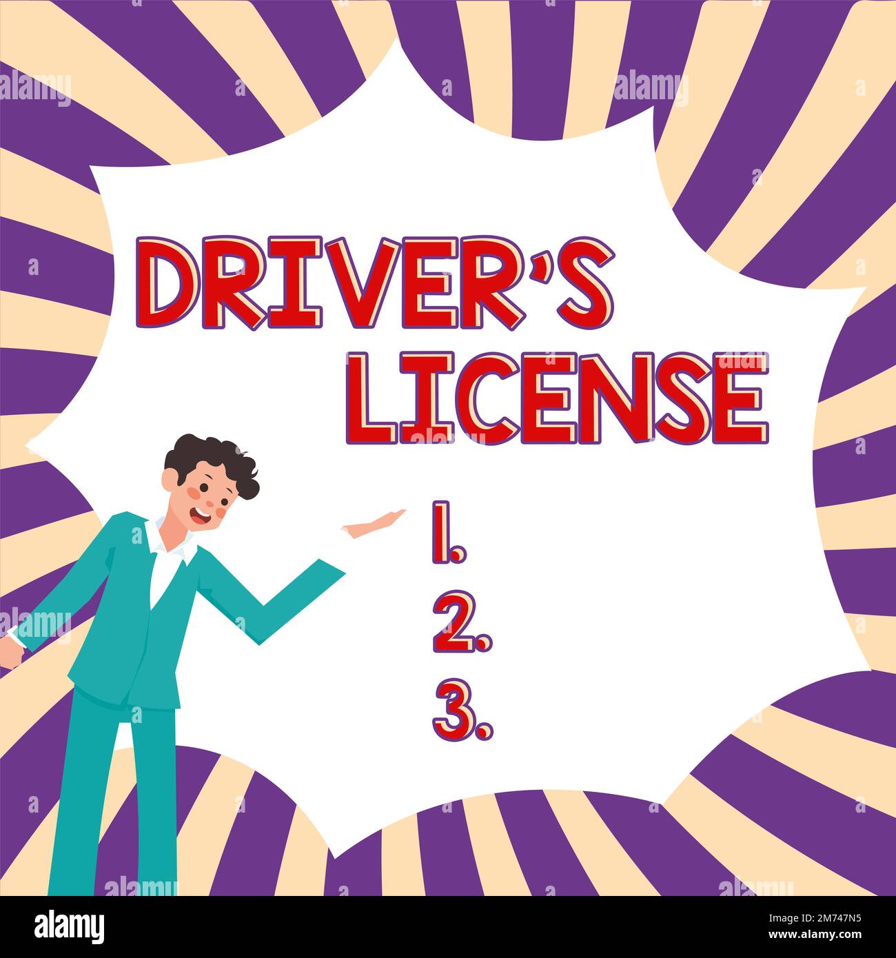 Text sign showing Driver's License. Concept meaning a document ...