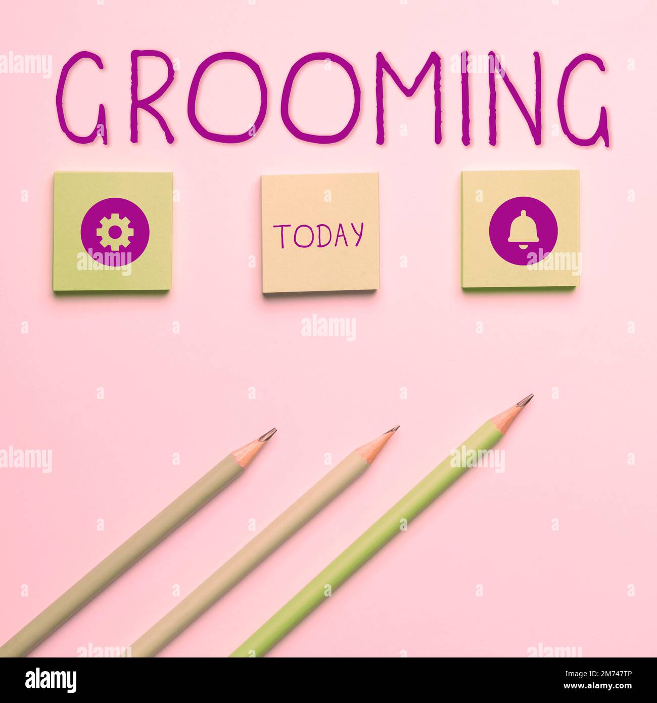 Text sign showing Grooming. Word for hygienic care and enhancing the ...