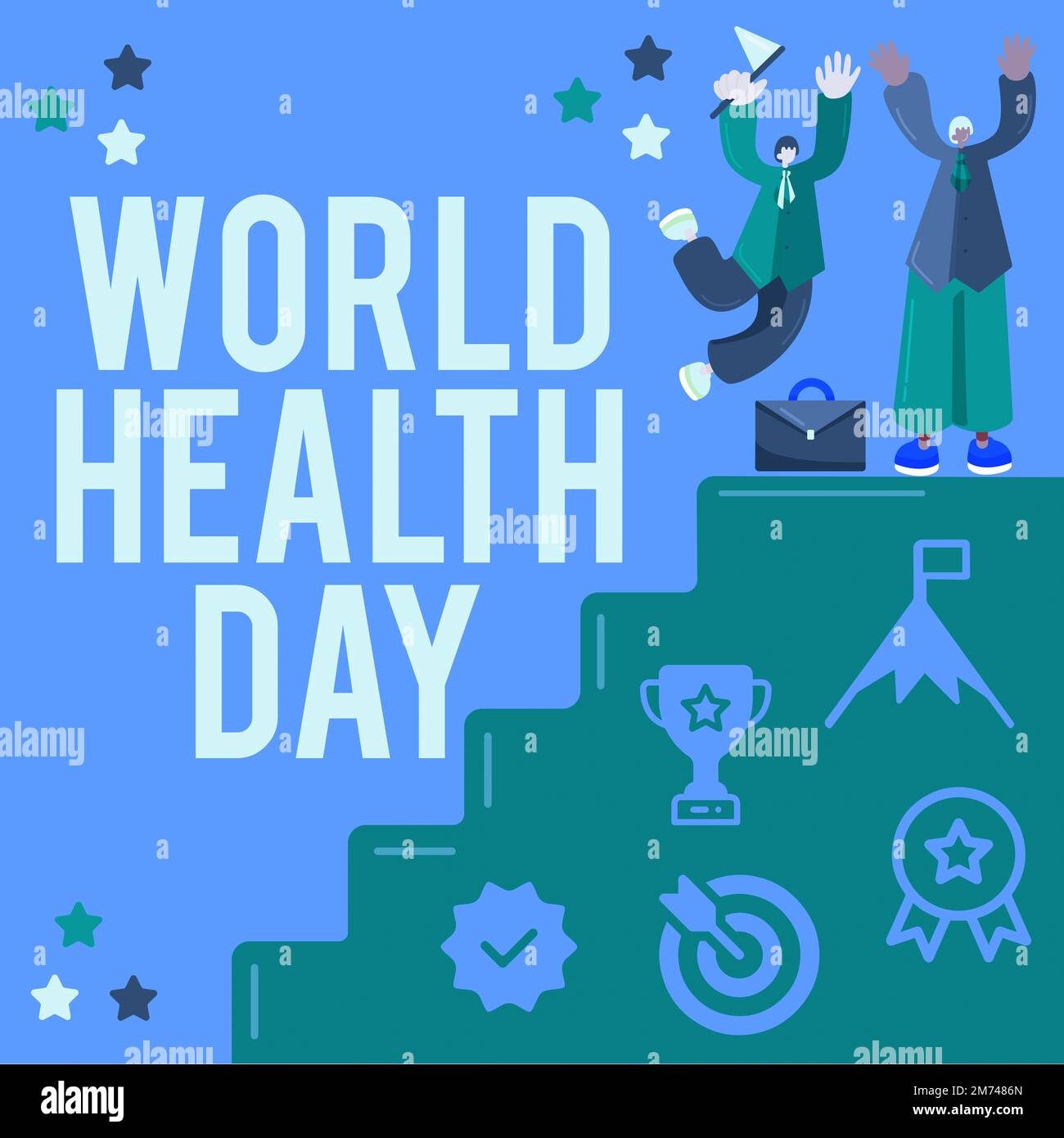 Hand writing sign World Health Day. Word for Global health awareness ...