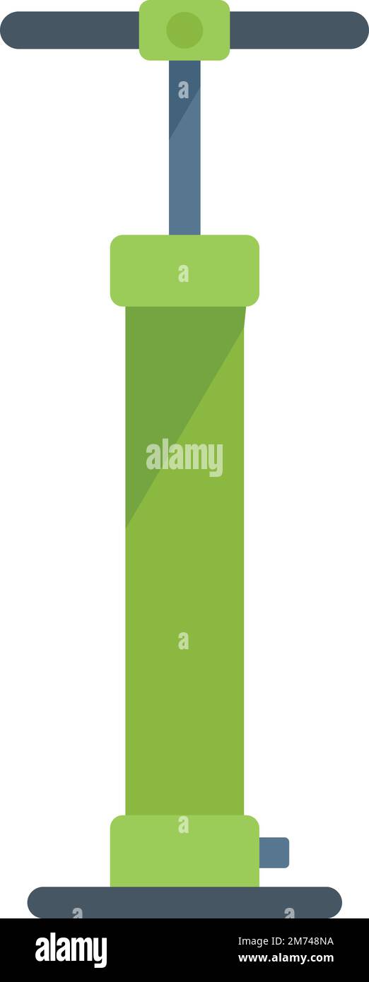 Bike air pump icon flat vector. Fix workshop. Service mechanic isolated ...
