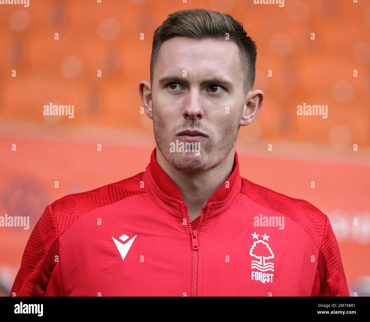 Dean Henderson #1 of Nottingham Forest arrives at Bloomfield Road ...