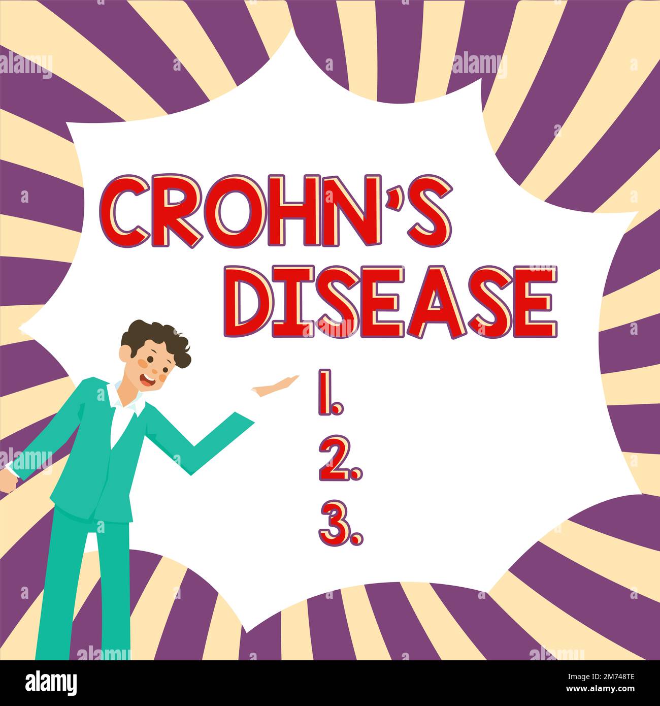 Text showing inspiration Crohn's Disease. Concept meaning inflammatory ...