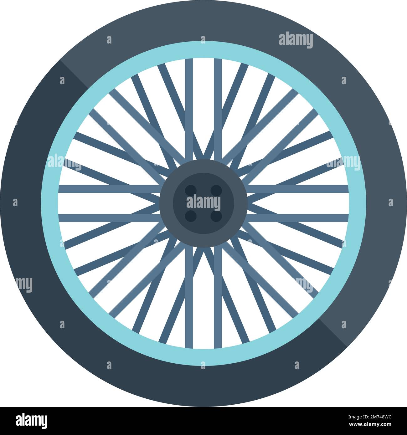 Repair bike wheel icon flat vector. Mechanic fix. Service shop isolated ...