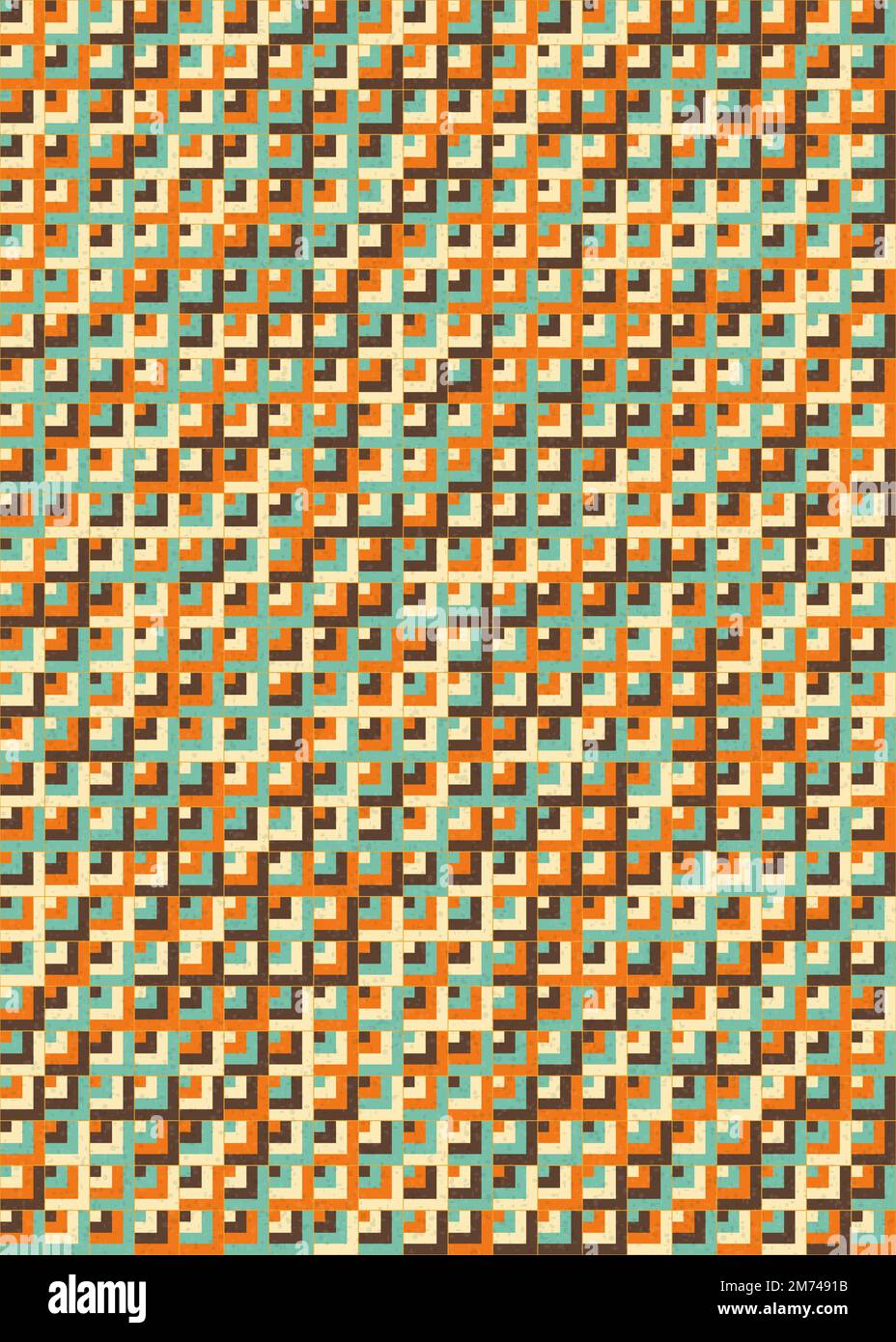 Abstract Geometrical generative computational art illustration Stock ...