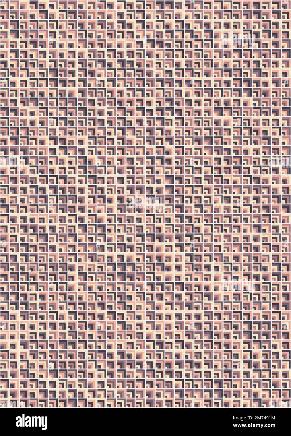 Abstract Geometrical generative computational art illustration Stock ...