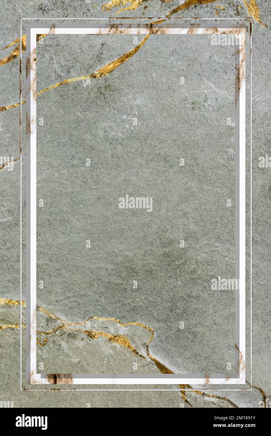 Rectangle frame on green marble background vector Stock Vector Image ...