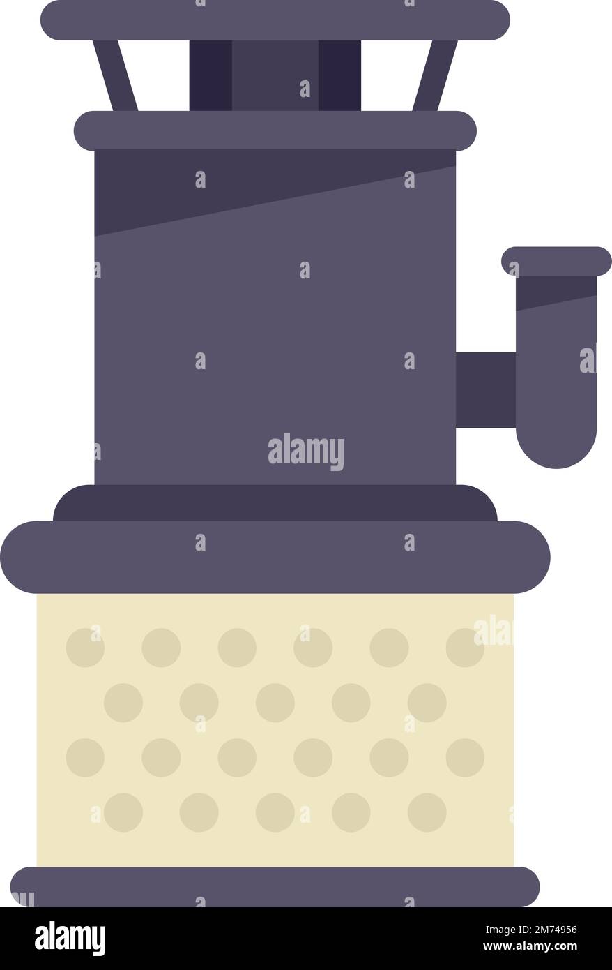 Motor pump icon flat vector. Engine system. Electric compressor ...