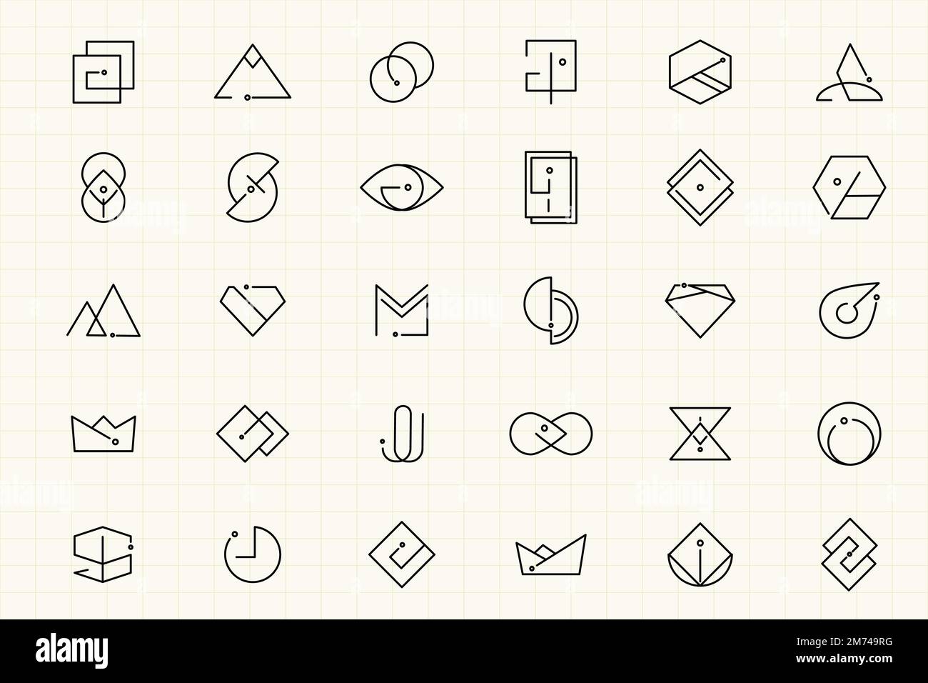 Minimal brand design collection vectors Stock Vector Image & Art - Alamy