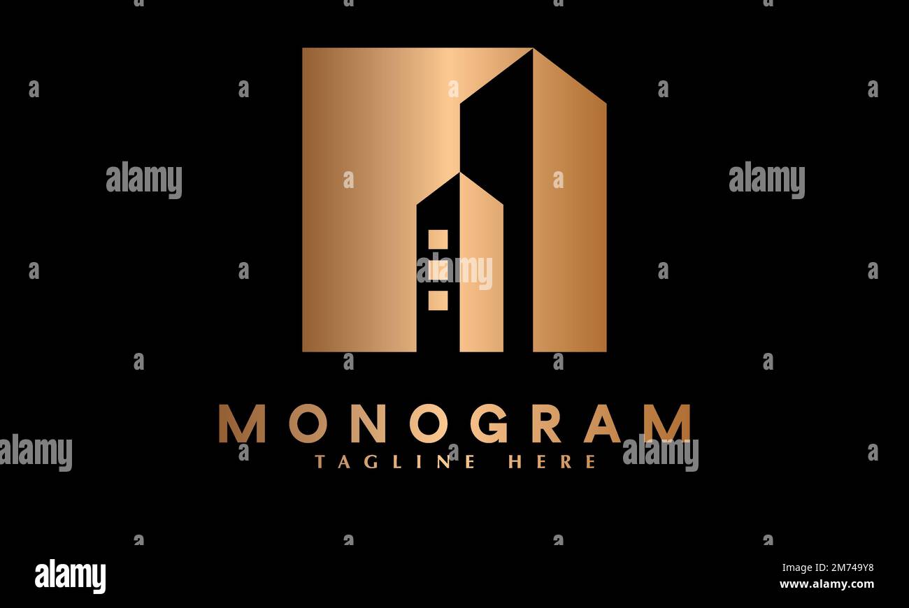 Real Estate Property Business logo vector monogram template Stock ...