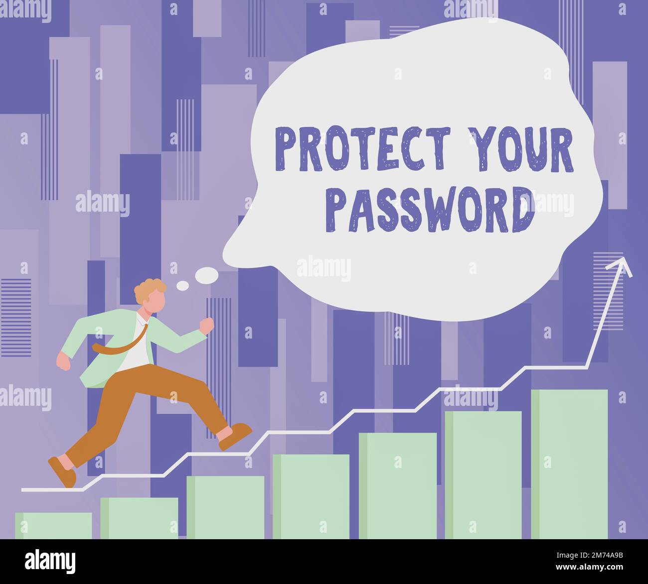 Sign displaying Protect Your Password. Word Written on protects ...
