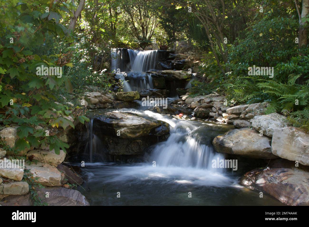 A small waterfall in a forest stream Stock Photo - Alamy