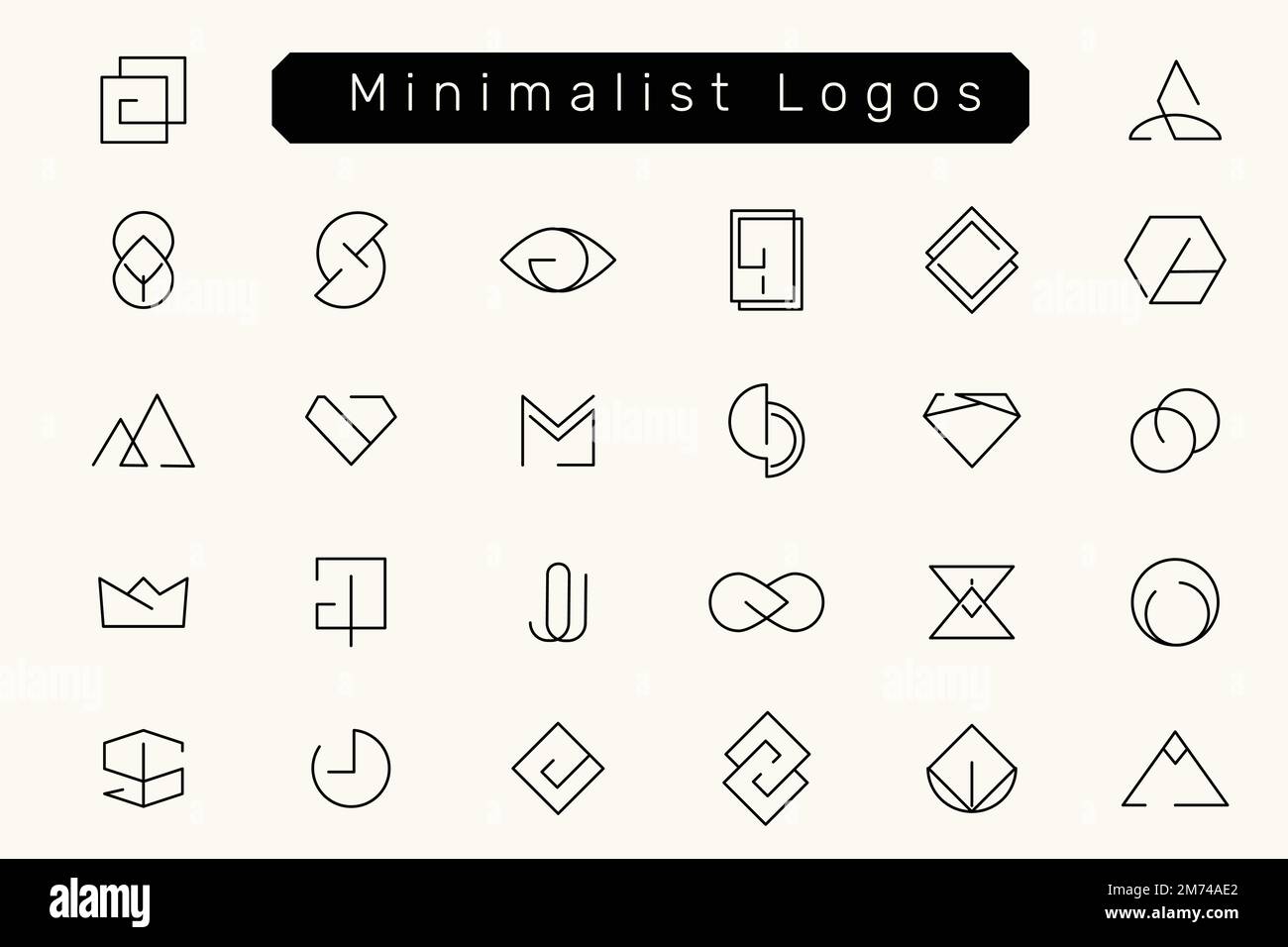 Minimal brand design collection vectors Stock Vector Image & Art - Alamy