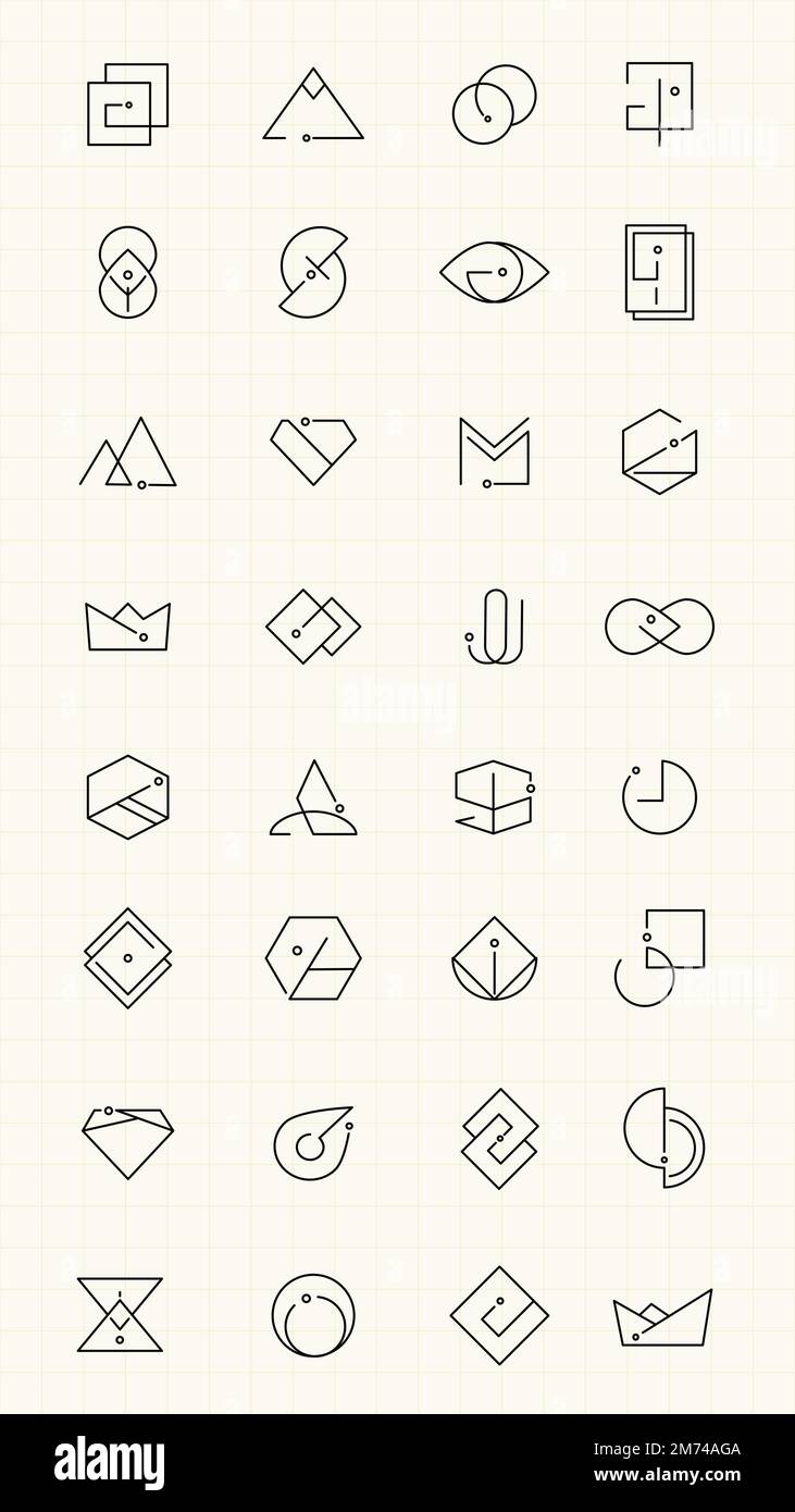 Minimal brand design collection vectors Stock Vector Image & Art - Alamy