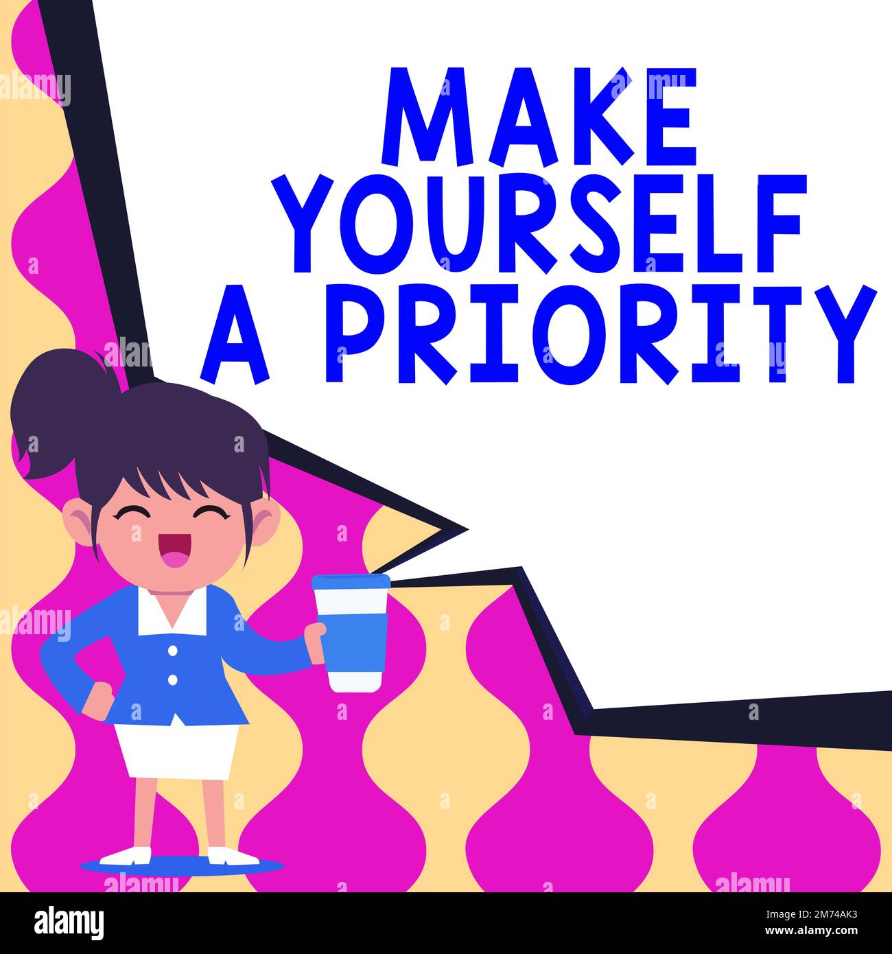 Text showing inspiration Make Yourself A Priority. Word for Think in ...