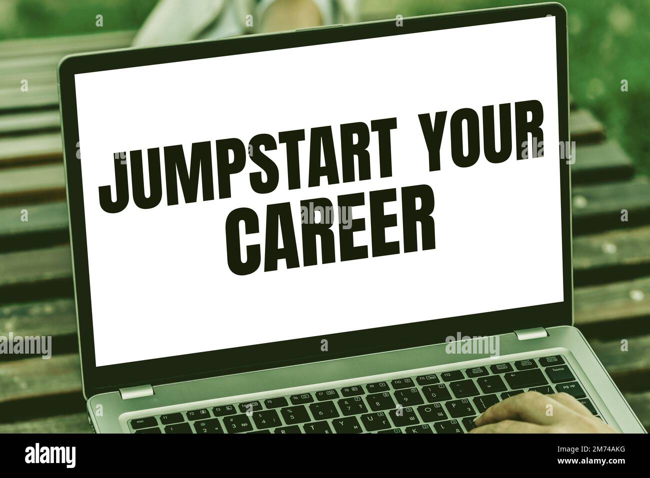Text sign showing Jumpstart Your Career. Business concept Make it work ...