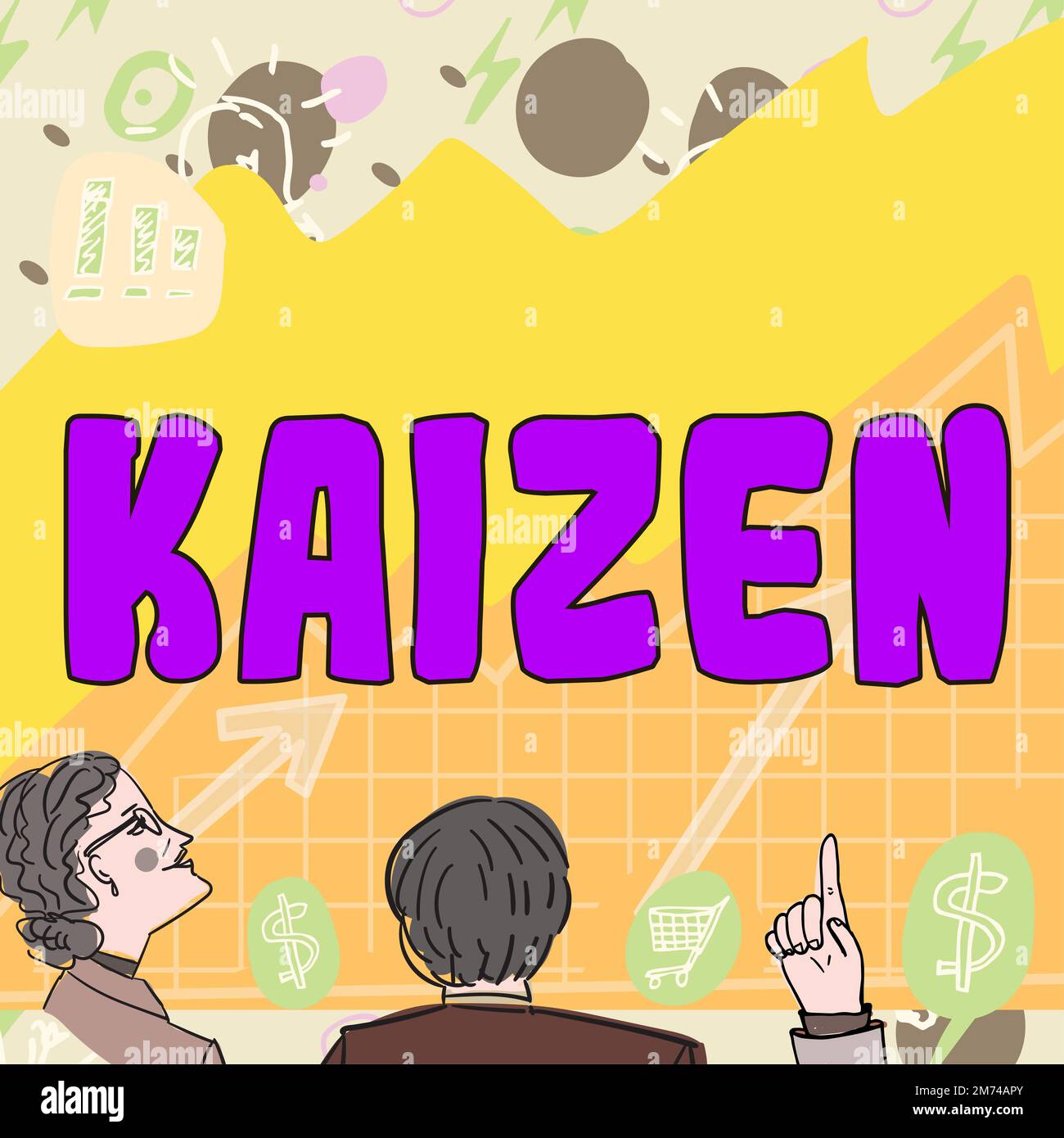 Handwriting text Kaizen. Business showcase a Japanese business ... Handwriting text Kaizen. Business showcase a Japanese business ...