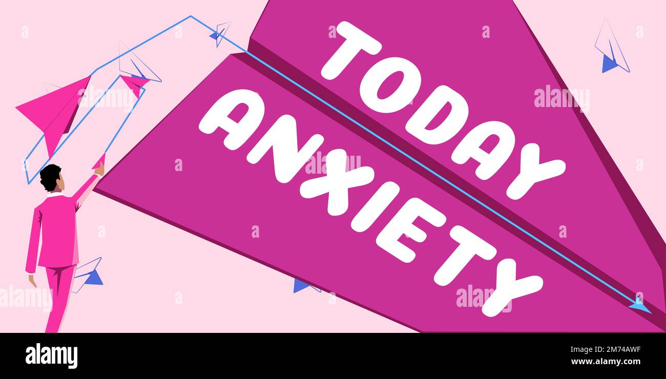 Inspiration showing sign Anxiety. Business overview Excessive ...