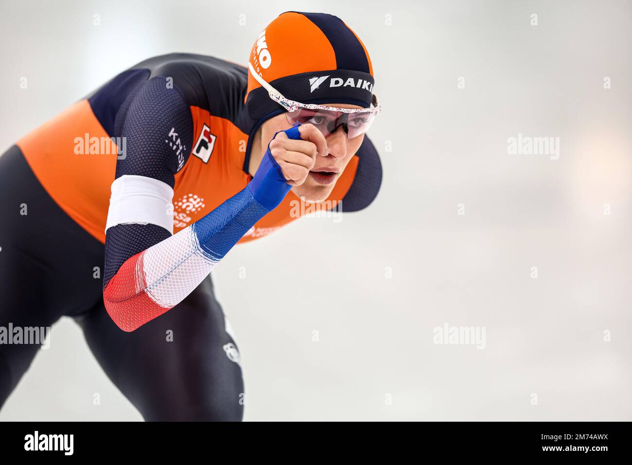 HAMAR - Robin Groot (NED) in the women's 3000m all-around during the ...