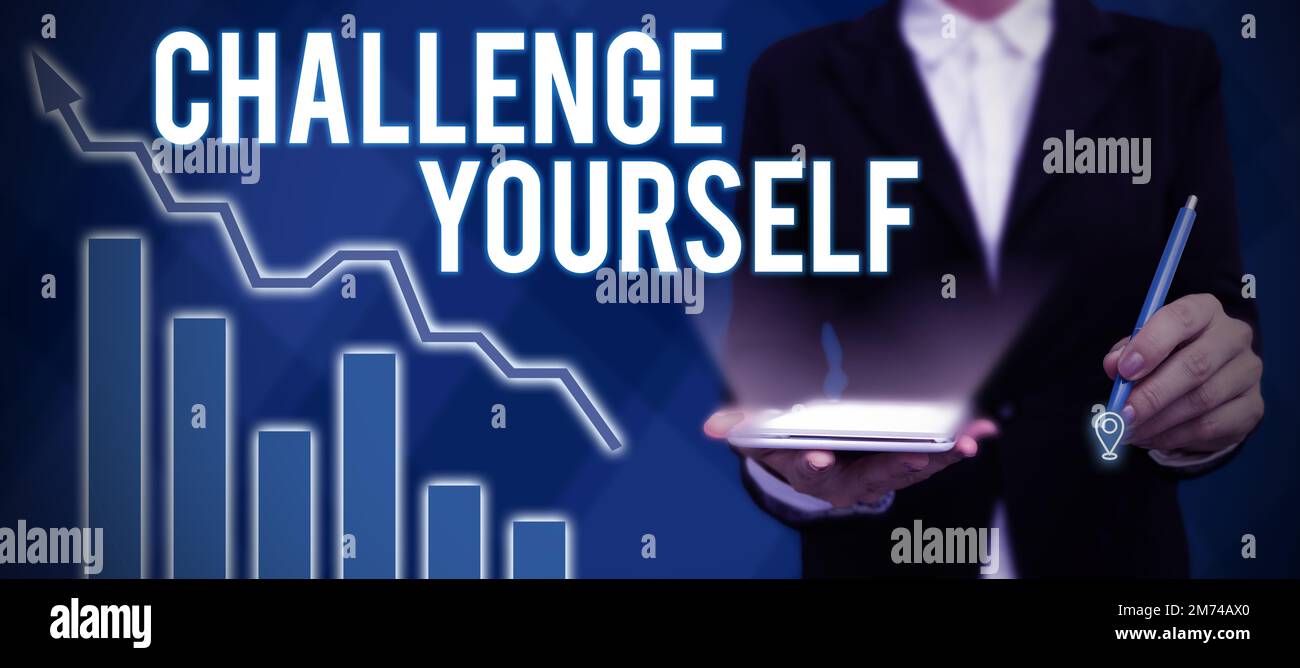 Writing displaying text Challenge Yourself. Business idea Setting ... Writing displaying text Challenge Yourself. Business idea Setting ...