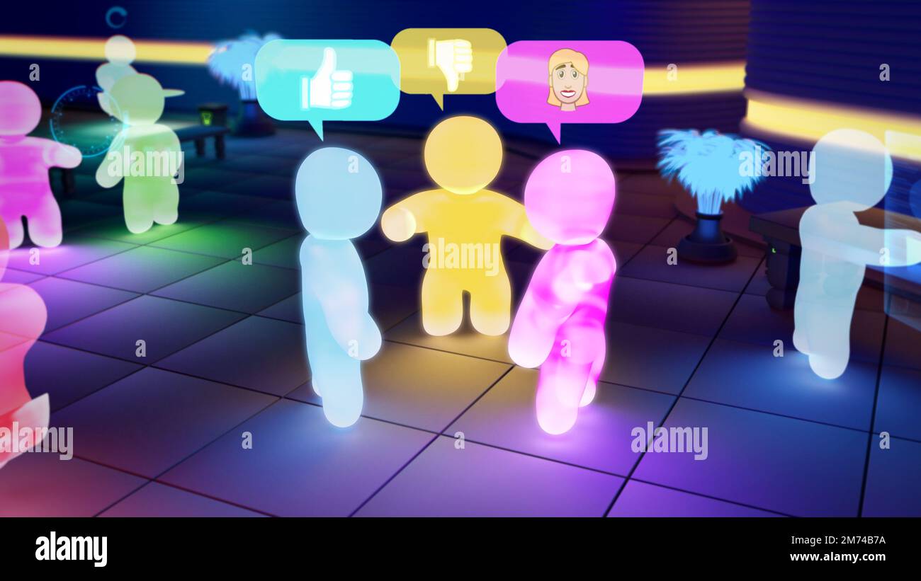 meta universe avatars chatting - talking about girls with each other ...