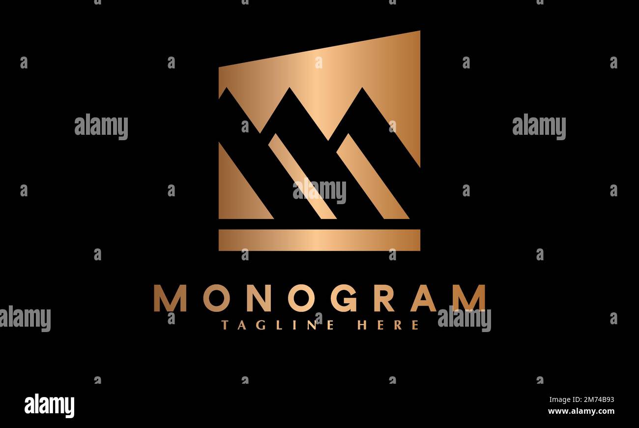 Alphabet m Real Estate Property Business logo vector monogram template ...