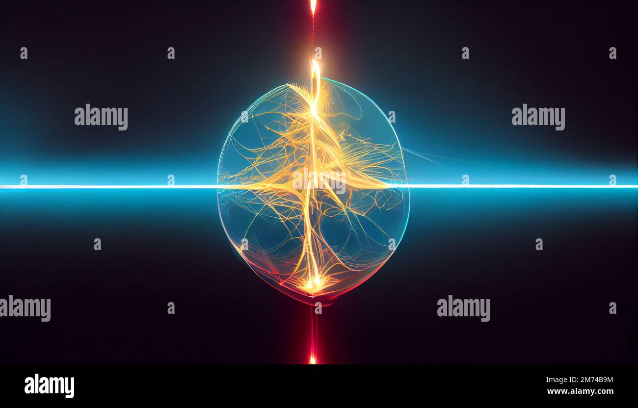 A quantum entanglement, future physics science concept Stock Photo - Alamy