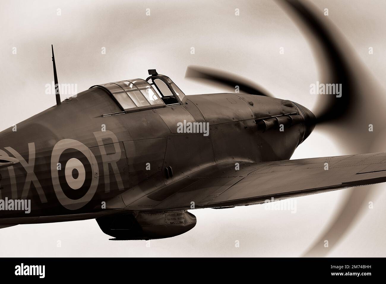 British Hawker Hurricane single seat single engine monoplane fighter of ...
