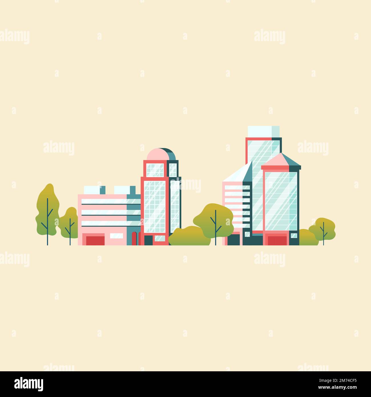 High technology office buildings vector Stock Vector Image & Art - Alamy