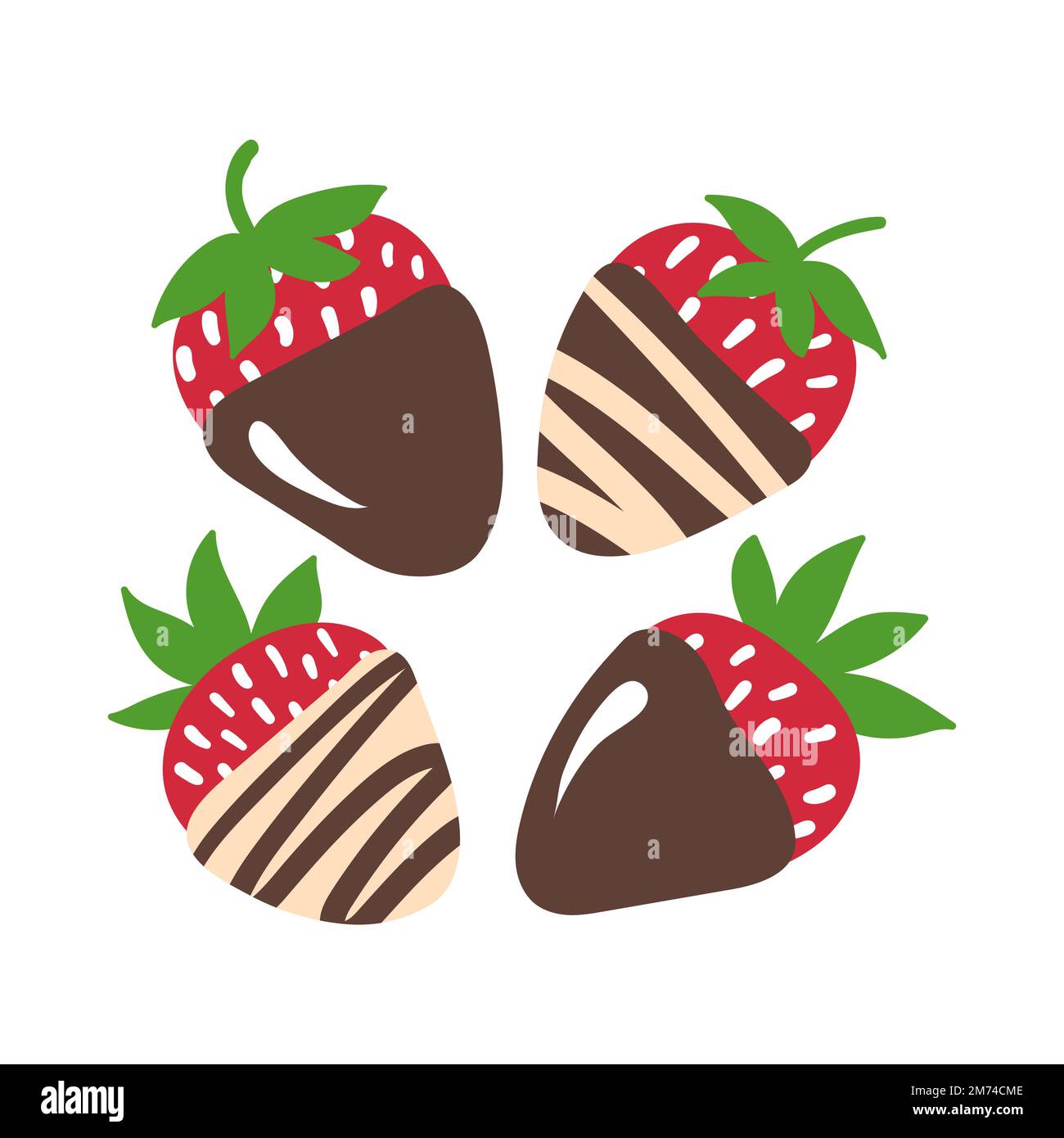 Vector strawberry in brown chocolate Stock Vector Image & Art - Alamy