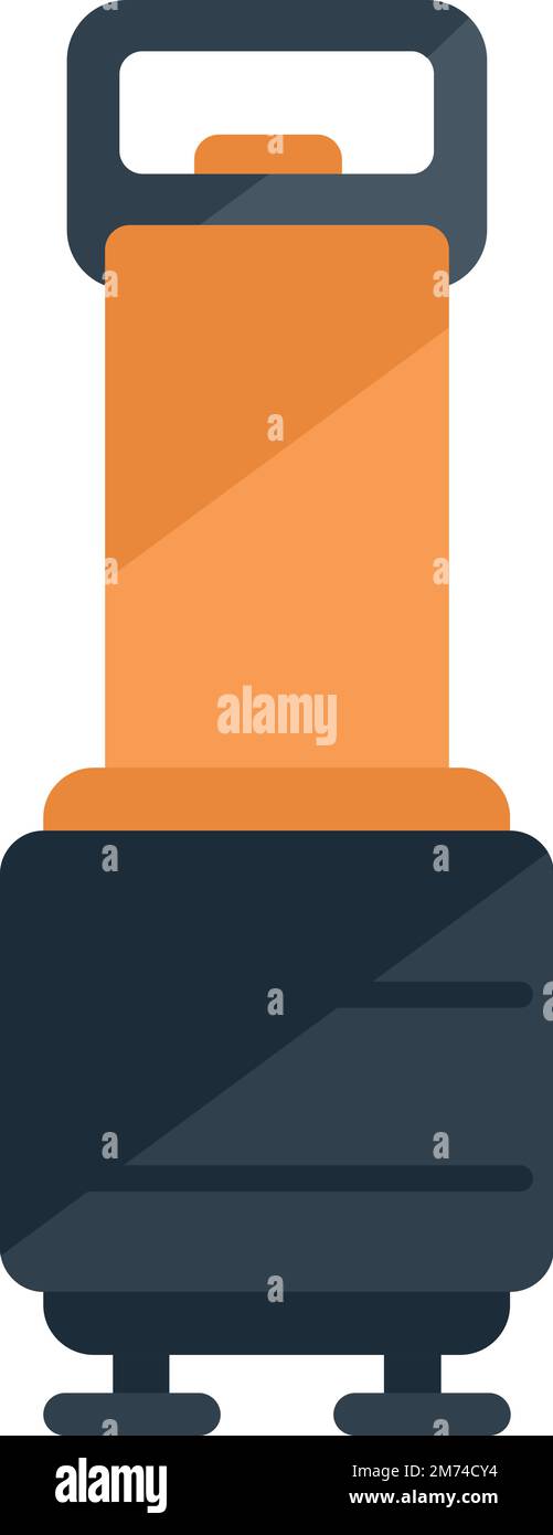 Plumbing pump icon flat vector. Motor system. Engine electric isolated ...