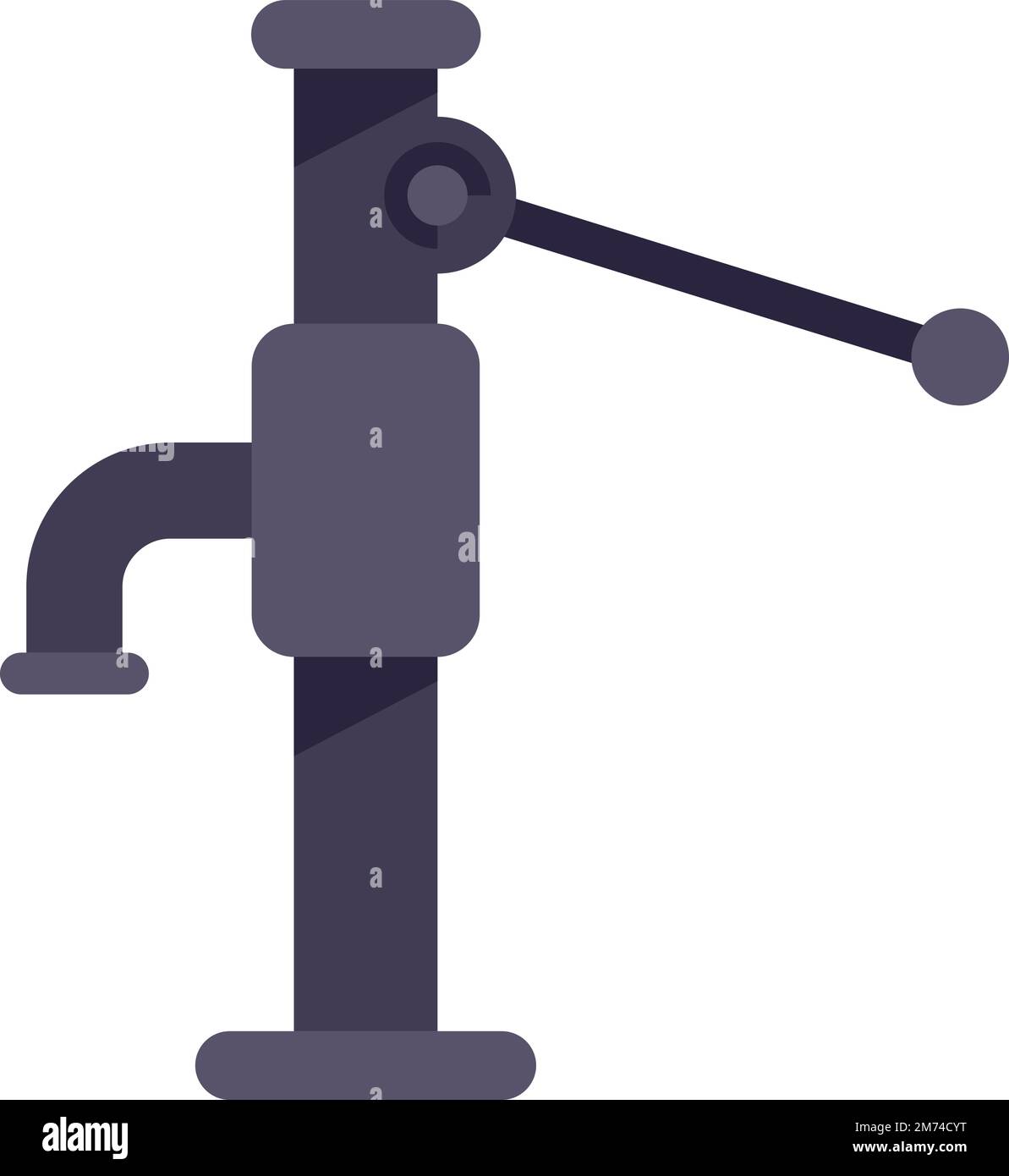 Water pipe pump icon flat vector. System engine. Electric industry ...