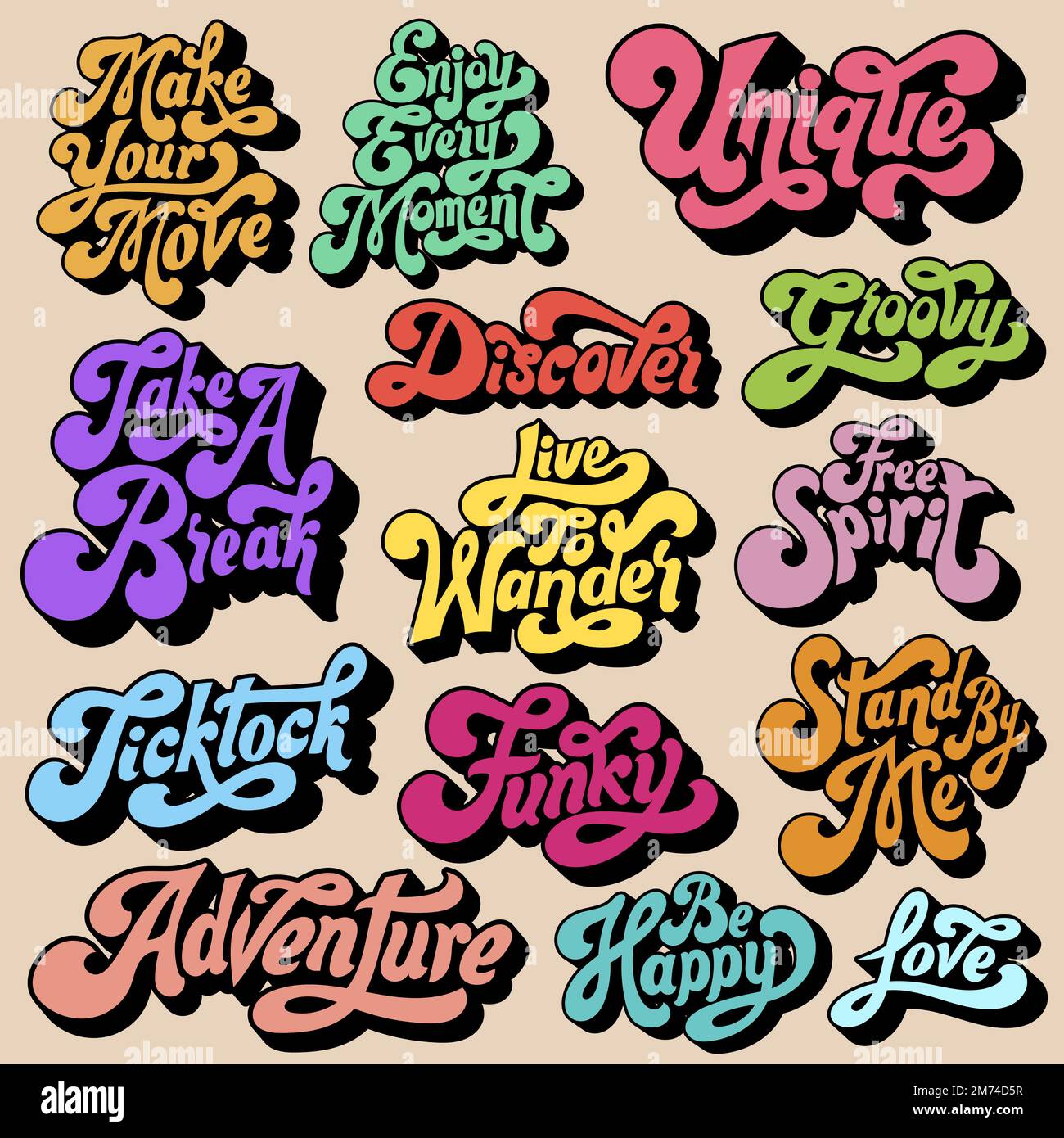 Mixed set of motivational typography Stock Vector Image & Art - Alamy