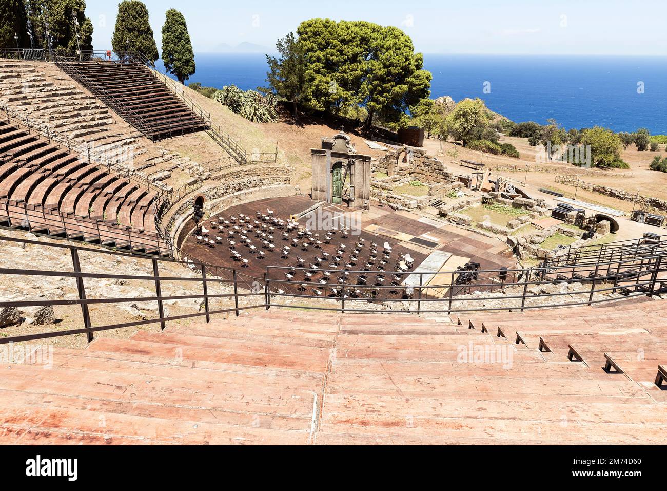 Old Ruins of The Greek Theatre in The Archaeological Park of Tindari ...