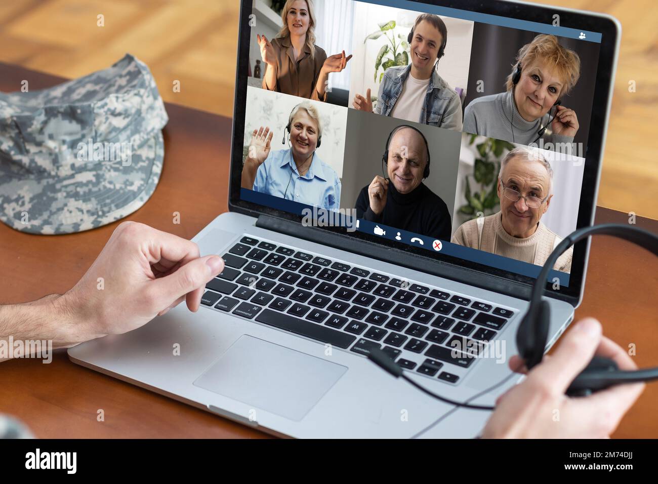 Laptop webcam view indian hi-res stock photography and images - Alamy