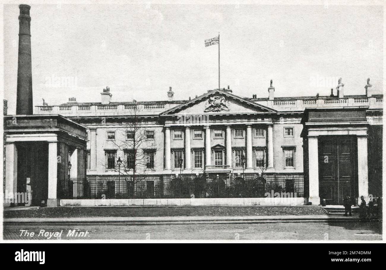 An antique postcard entitled depicting the Johnson Smirke Building of ...