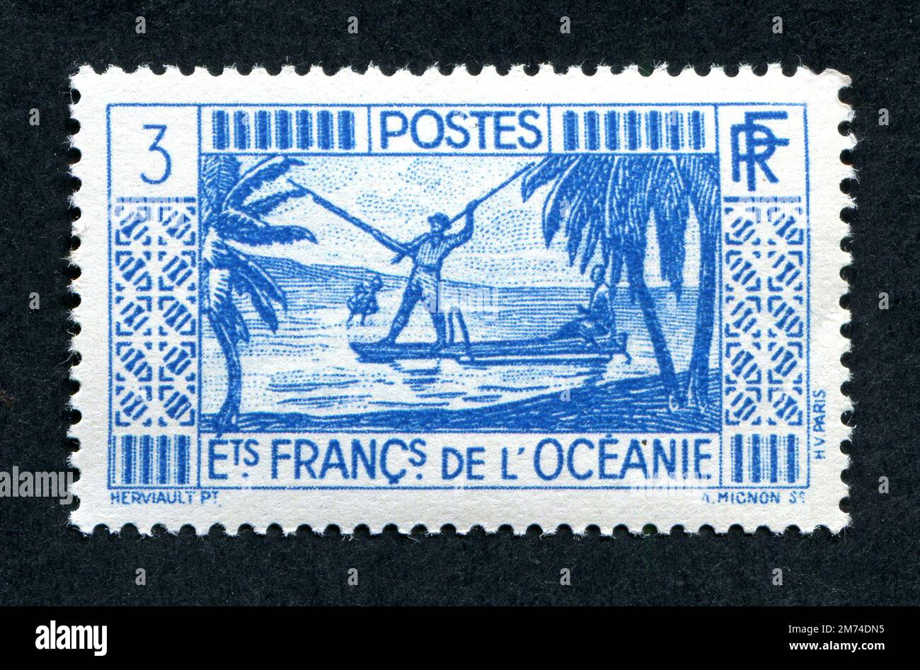French polynesia postage stamp hi-res stock photography and images - Alamy